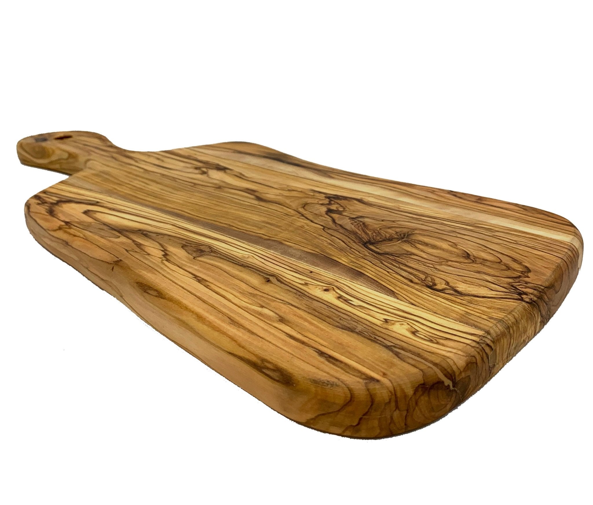 Olive Wood Paddle Handle Cutting Boards Including Oil (Made in ...