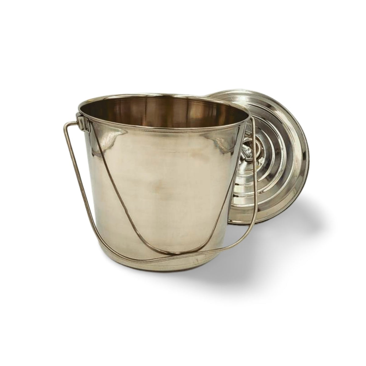 Stainless Steel Milk Pail Bucket with Lid & Handle – Shenandoah ...